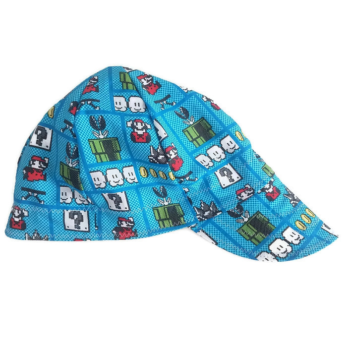 Custom 6 panel Welding Cap - Mario boxes - WELDER'S WENCH